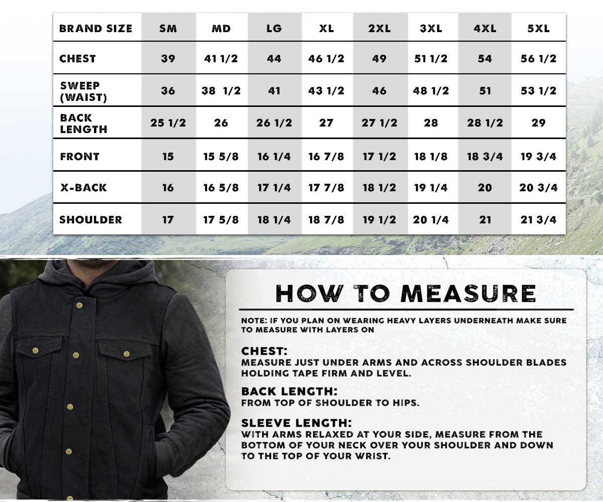 Milwaukee Leather MDM3020 Men's Black Denim '5-in-1' Club Style Vest with Removable Hoodie - Large