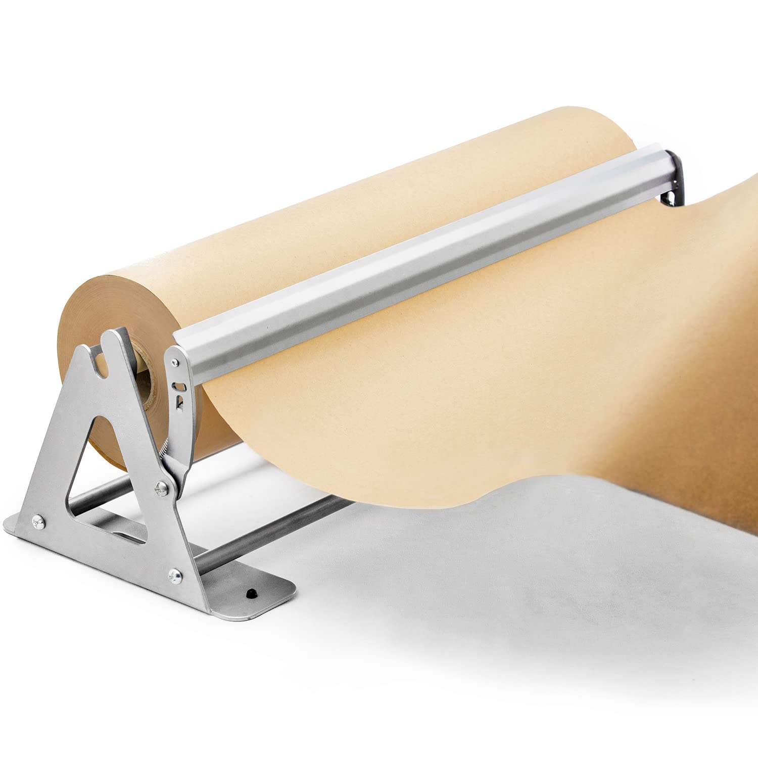 DIY Crew 18 Inch Paper Roll Dispenser and Cutter - Heavy-Duty Wall Mountable, Non Slip Tabletop - Kraft, Freezer, Butcher Paper - Up to 1000ft Rolls