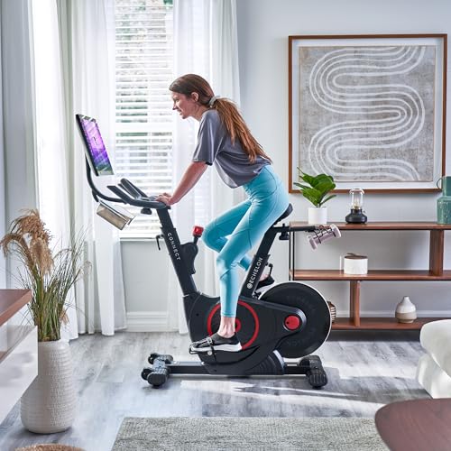 Echelon Smart Connect Fitness Bike, 30-Day Free Echelon Membership, Easy Storage, Small Spaces, Cushioned Seat, Solid, HIIT, Top Instructors, 32 Resistance Levels, Bluetooth, EX5S-22