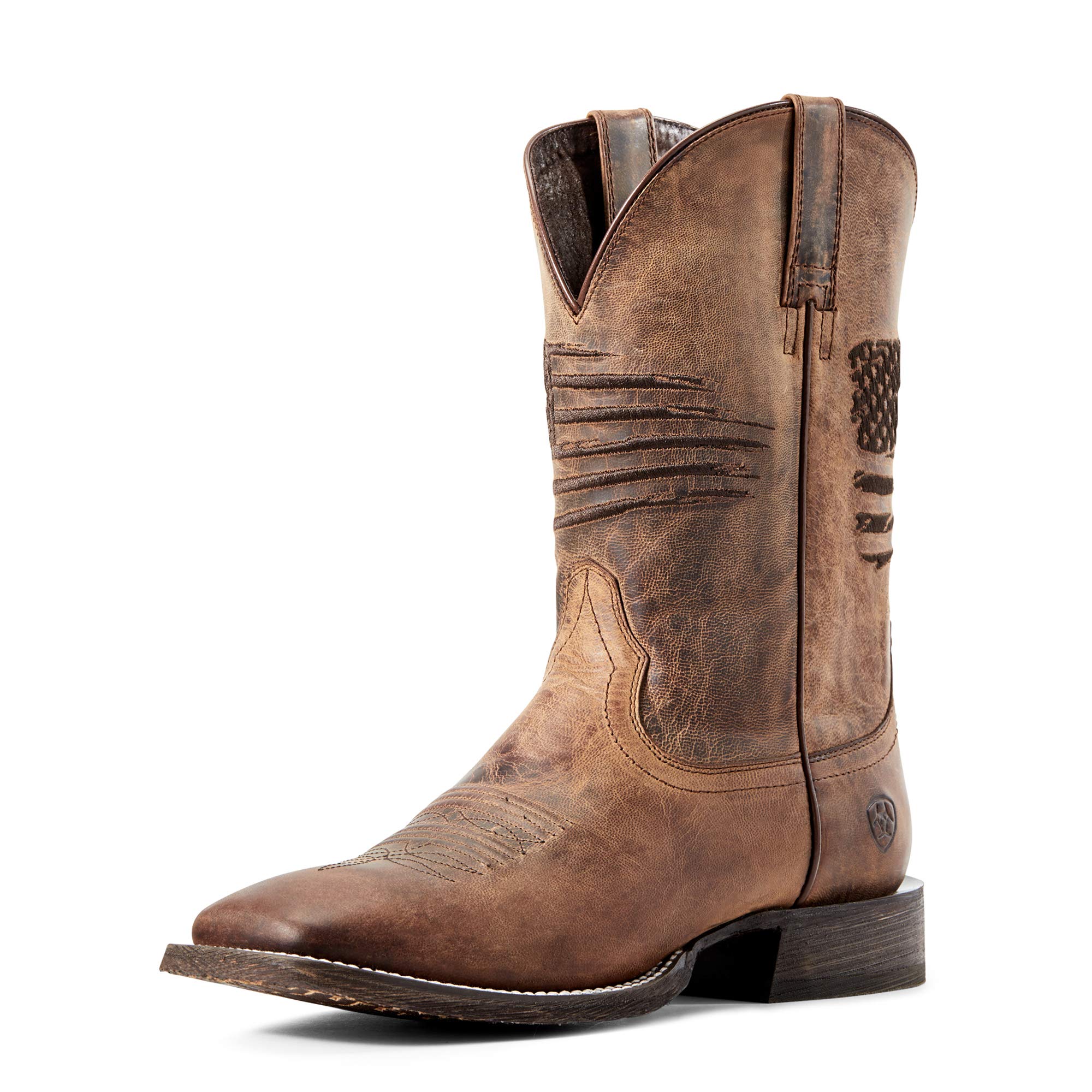 ARIAT BMVY9 Mens Circuit Patriot Western Boot Weathered Tan 12