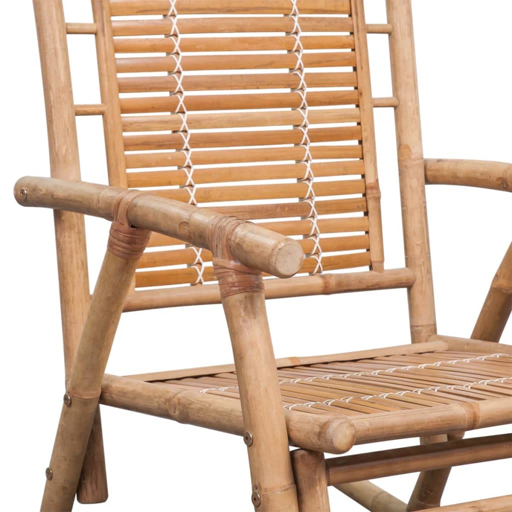 vidaXL Rocking Chair Bamboo Outdoor Patio Garden Porch Deck Seat Armchair