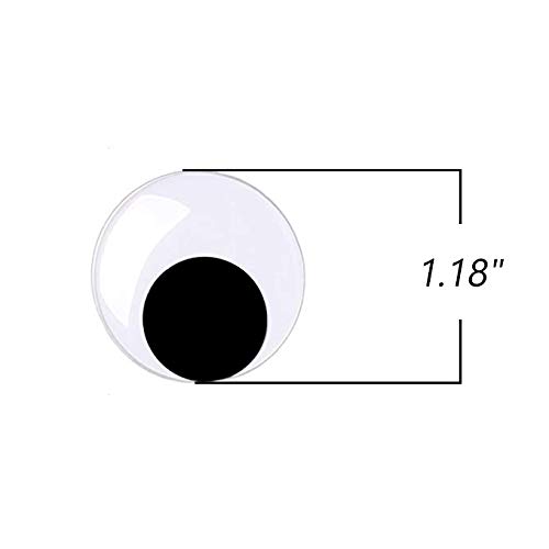 CCINEE 30mm Black Googly Wiggle Eyes 100PCS with Self-Adhesive for DIY Handmade Crafts Decorations