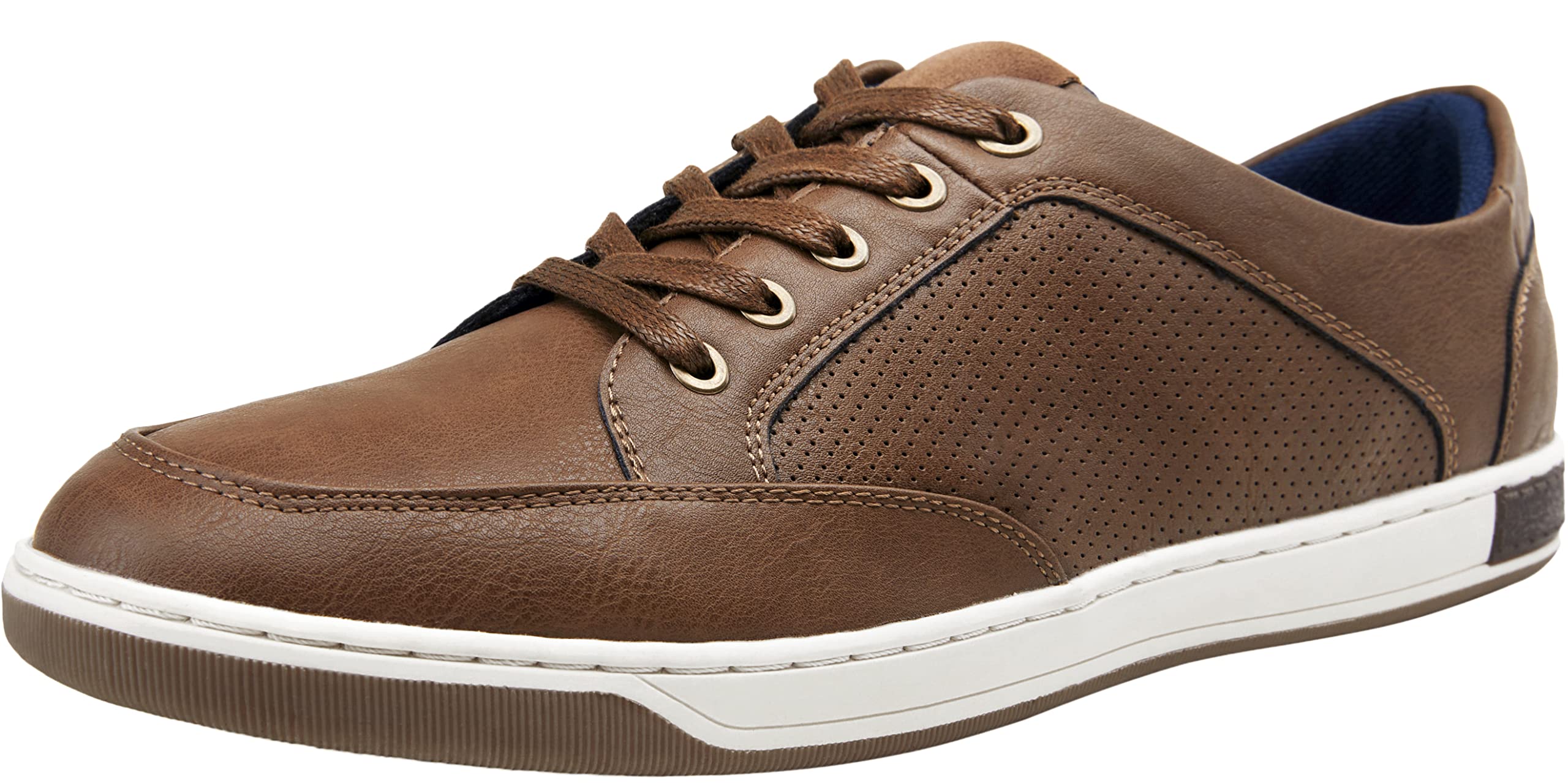 Jousen Men's Sneakers Classic Retro Casual Shoes for Men Breathable Business Dress Sneaker (A81Q07 Dark Brown 10)