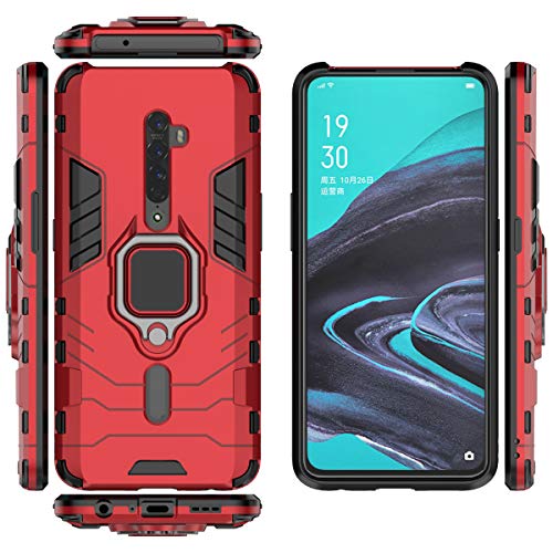 J&H Phone Case for Oppo Reno2,Ring Holder Case for Oppo Reno2, Finger Loop Case with 360 Degree Rotatory Ring Stand for Oppo Reno2