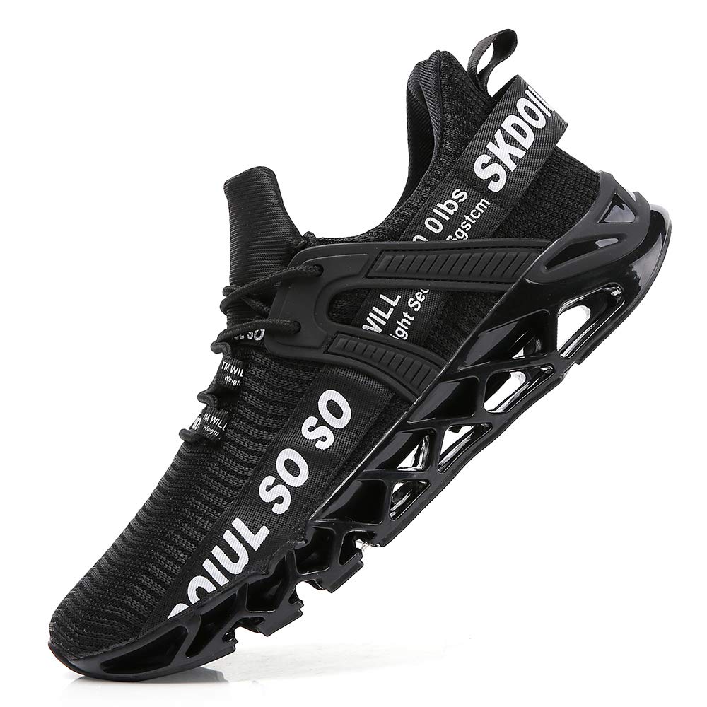 TSIODFO Sneakers for Men Sport Running Shoes Athletic Tennis Walking Shoes Fashion Jogging Sneaker Black White Size 11