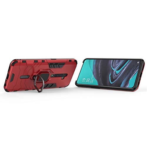 J&H Phone Case for Oppo Reno2,Ring Holder Case for Oppo Reno2, Finger Loop Case with 360 Degree Rotatory Ring Stand for Oppo Reno2