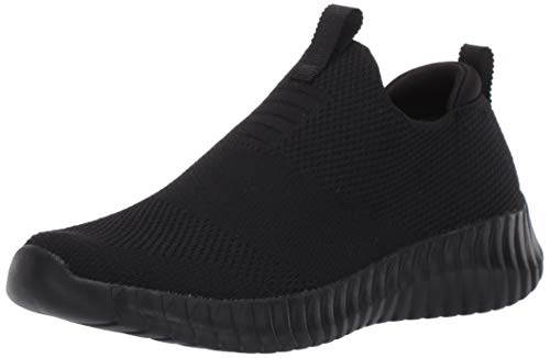 Skechers Boy's Elite Flex-Wasik Sneaker, Black/Black, 1 Little Kid