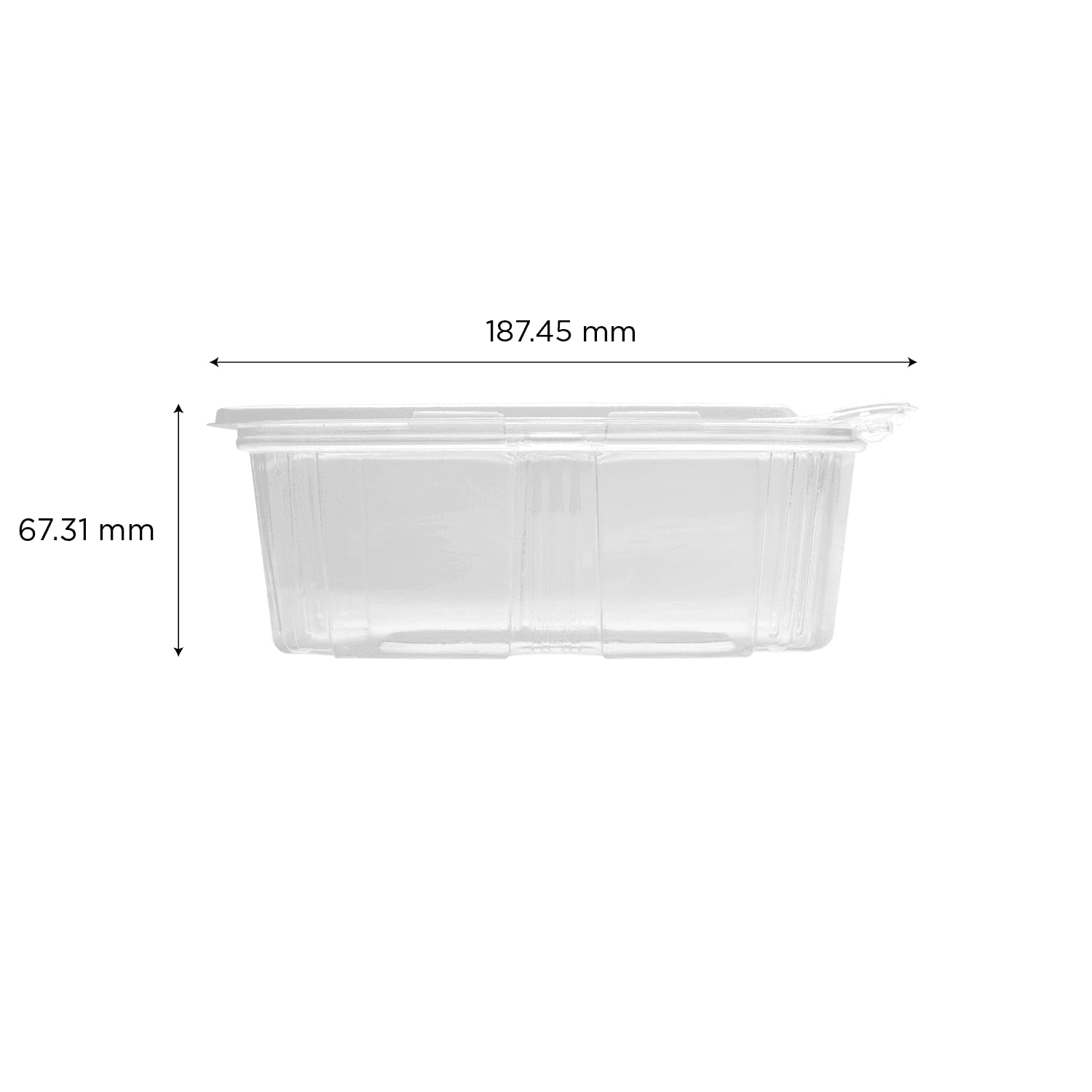 Karat 32oz PET Tamper Resistant Hinged Deli Container with Lid - 200ct