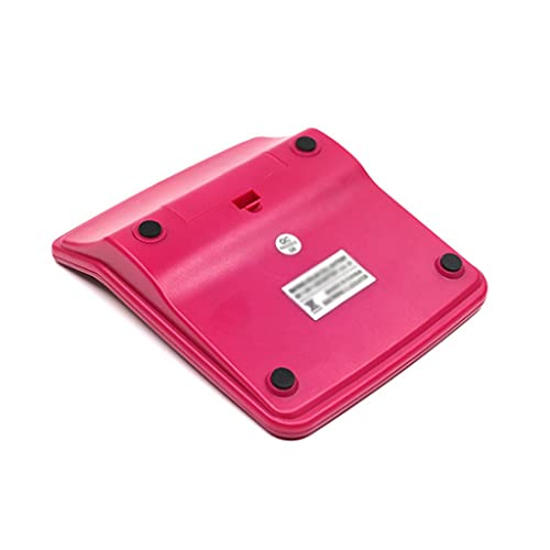 MJWDP 12 Digit Desk Calculator Large Buttons Financial Business Accounting Tool Rose Red Color for Office School