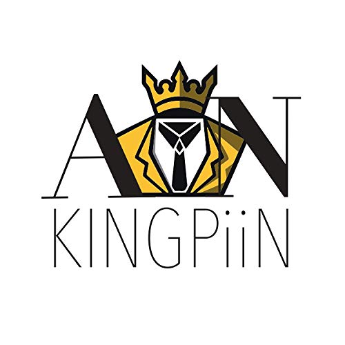 A N KINGPiiN Lapel Pin for Men Shield with Crown Symbol and Hanging Chain Alloy Brooch Suit Stud, Shirt Studs Men's Accessories (Gold)