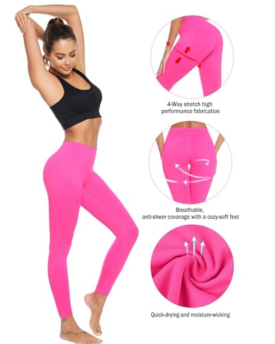 Auu High Waisted Leggings with Pockets Workout Leggings for Women Stretch Yoga Pants Buttery Soft