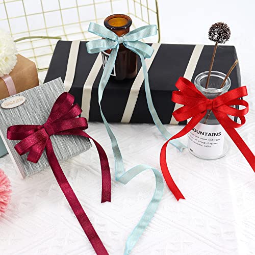 BAORJCT 20 Colors 40 Yard Gold and Silver Glitter Ribbon 3/8" Wide, 2 Yard/roll,20 Rolls, for Bows Crafts Gifts Party Wedding,Engagement, Bridal Shower Gift Wrapping