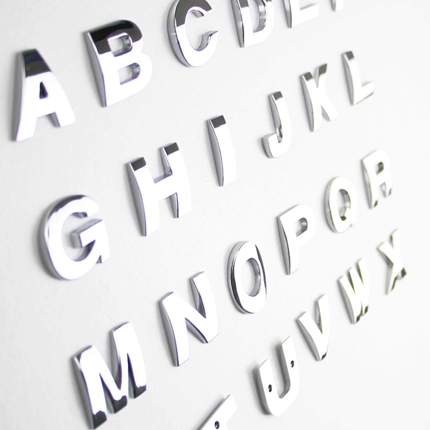 2.75 Inch Adhesive House Numbers, Mailbox numbers, Street Door Numbers, Self-stick Address Signs for Apartments, Double Silver Letter D