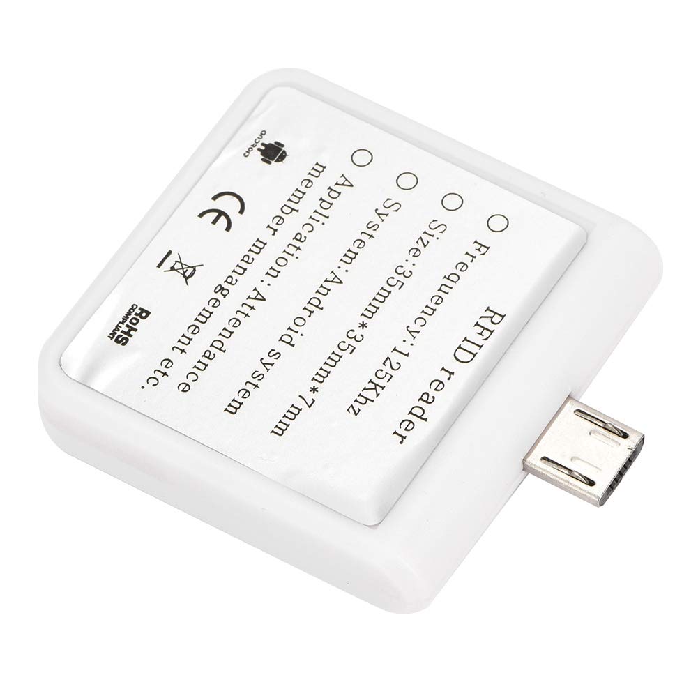 Portable Contactless Smart Card Reader, High Frequency RFID ID Mobile Phone Card Reader with USB Male Interface, 0.2s Fast Card Reading, IC/ID Dual Version, Support PC Phone Tablet (White)
