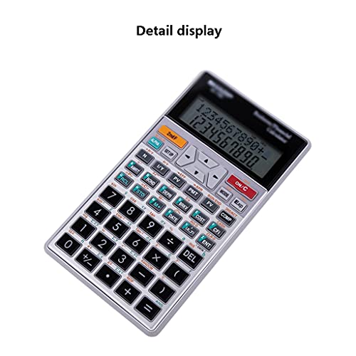Calculator,Advanced Scientific Gray Financial Calculator,12-Digit Two-line Display Screen,Battery-Powered,School Students Calculators
