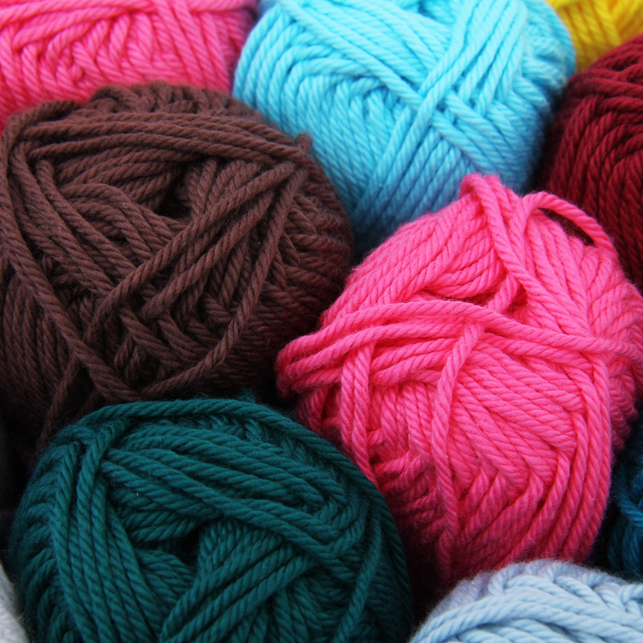 Threadart 100% Pure Cotton Crochet Yarn | 50 gram Skeins | Worsted Medium #4 Yarn | 85 yds per Skein | 30 Colors Available | Lt. Blue #3541