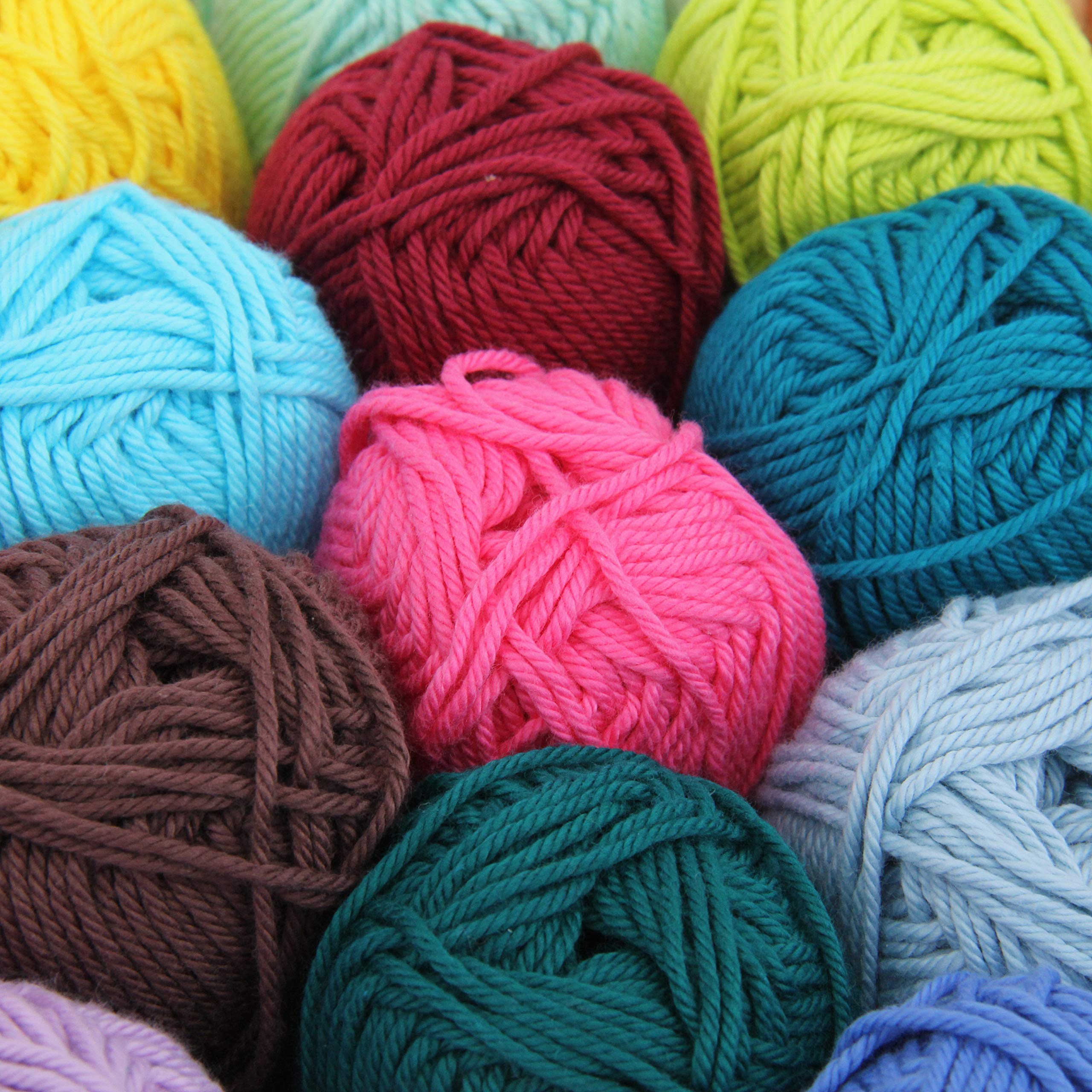 Threadart 100% Pure Cotton Crochet Yarn | 50 gram Skeins | Worsted Medium #4 Yarn | 85 yds per Skein | 30 Colors Available | Lt. Blue #3541