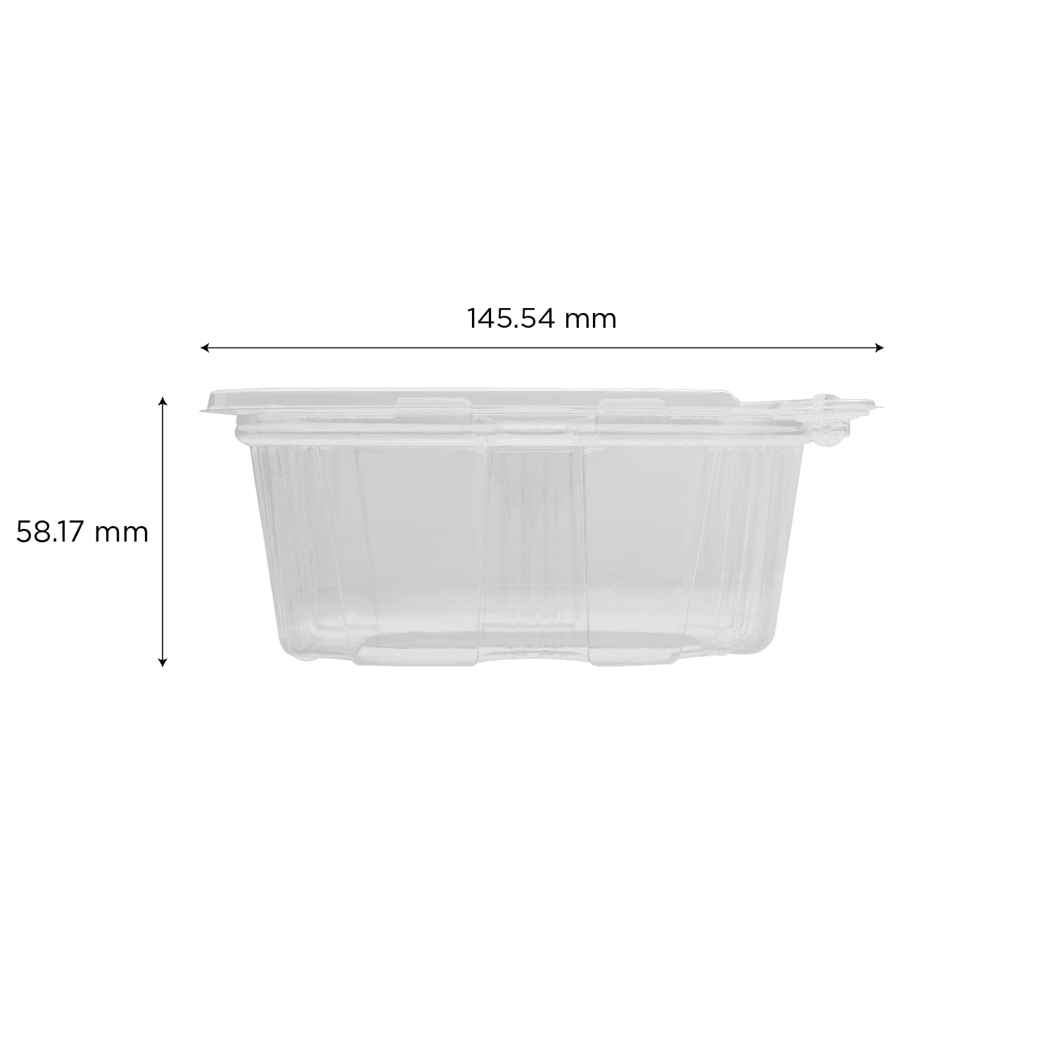 Karat 16oz PET Tamper Resistant Hinged Deli Container with Lid - 200 ct