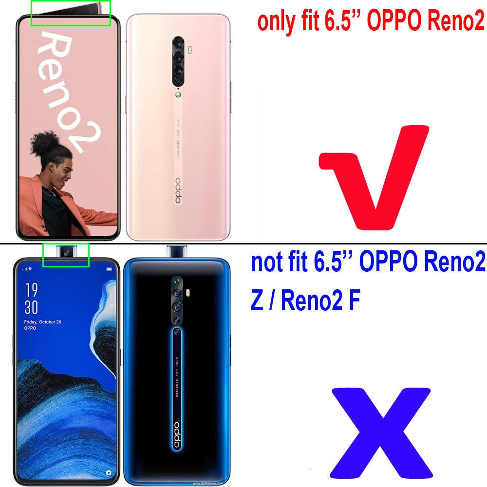 [2 Packs] Screen Protector for Oppo Reno2,Full Coverage Tempered Glass HD Clear Screen Guard for Oppo Reno2