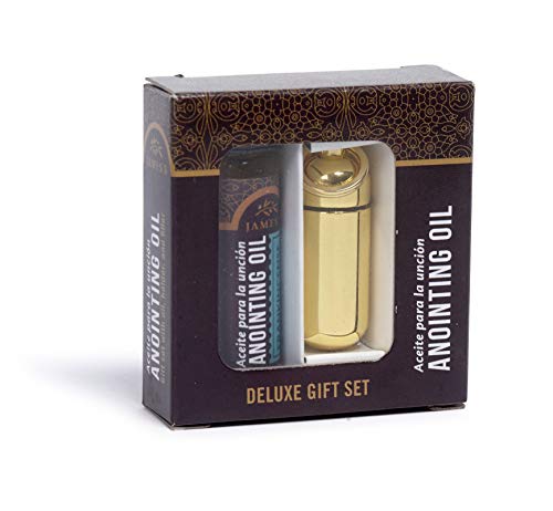 Broadman Church Supplies Anointing Oil & Holder Gift Set, with Key Ring and Eyedropper - Brass