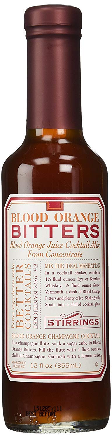 Stirrings Blood Orange Cocktail Bitters and Pure Cane Simple Syrup Cocktail Mixer 12 ounce bottle ( Variety Pack)