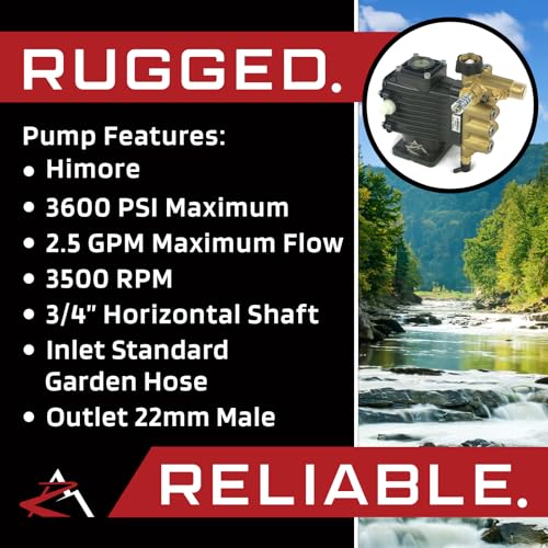 The ROP Shop | 3600 PSI Power Pressure Washer Water Pump, 2.5 GPM for Dewalt DH3028, DXPW3025