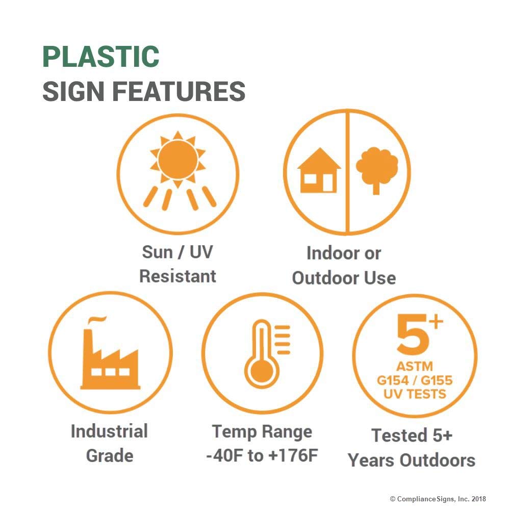 ComplianceSigns.com Vertical Notice Please Break Cardboard Boxes Down Do Not Place Trash Outside of Container Thank You OSHA Safety Sign, 10x7 inch Plastic