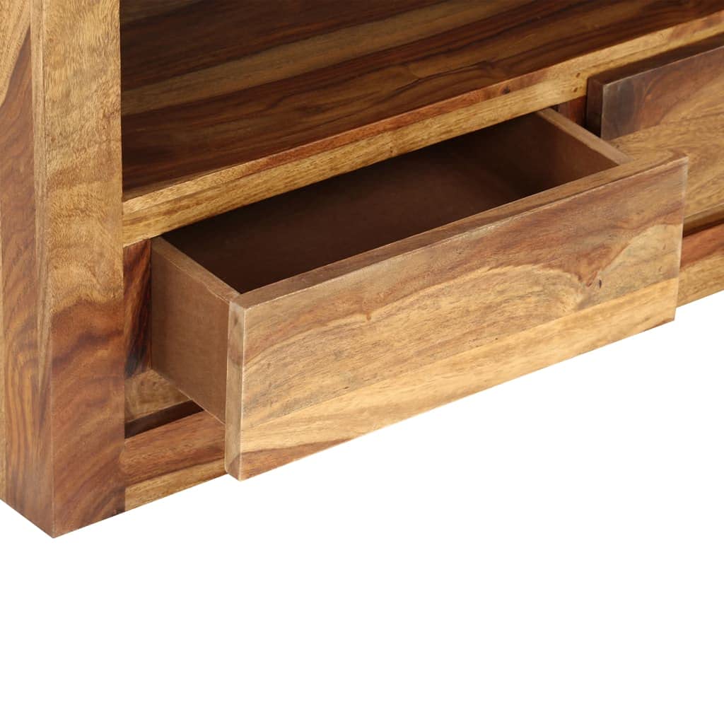 vidaXL Sheesham Solid Wood TV Stand - Robust and Durable Television Cabinet, Ideal for Media Storage, Beautifully Polished, Painted and Lacquered - Measures 31.5"x11.8"x15.7"