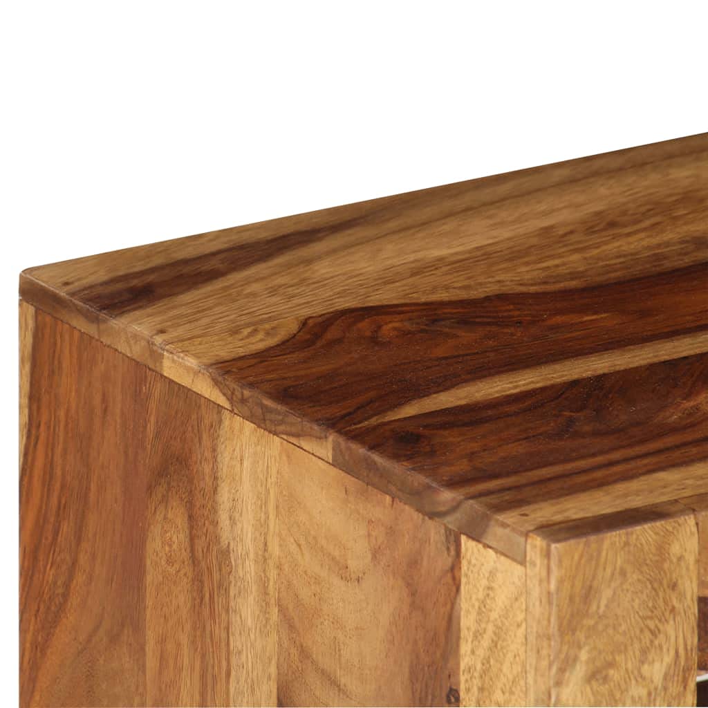 vidaXL Sheesham Solid Wood TV Stand - Robust and Durable Television Cabinet, Ideal for Media Storage, Beautifully Polished, Painted and Lacquered - Measures 31.5"x11.8"x15.7"