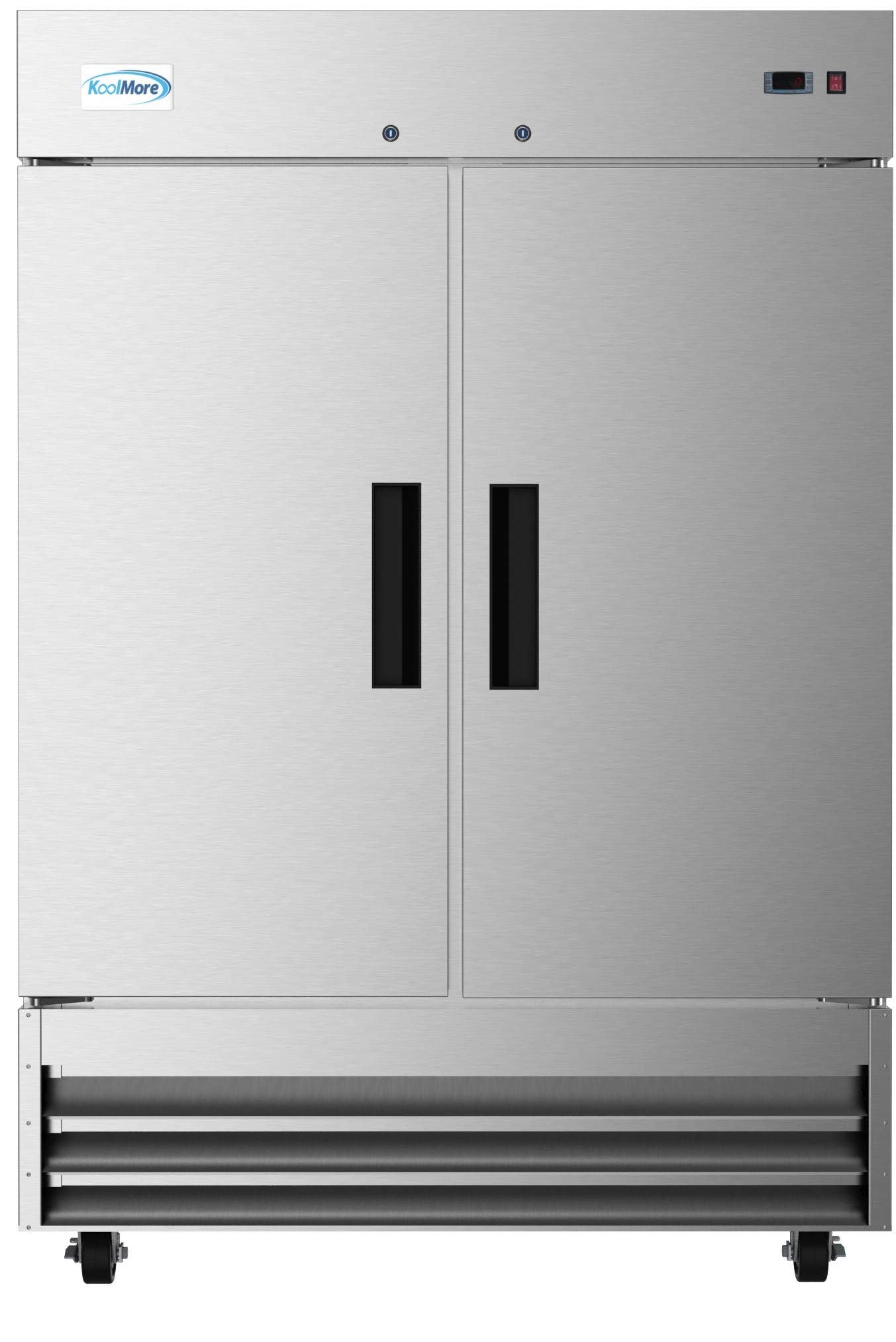 KoolMore - RIF-2D--SS 54" 2 Door Stainless Steel Upright Commercial Reach-in Freezer - 47 cu. ft (RIF-2D-SS)