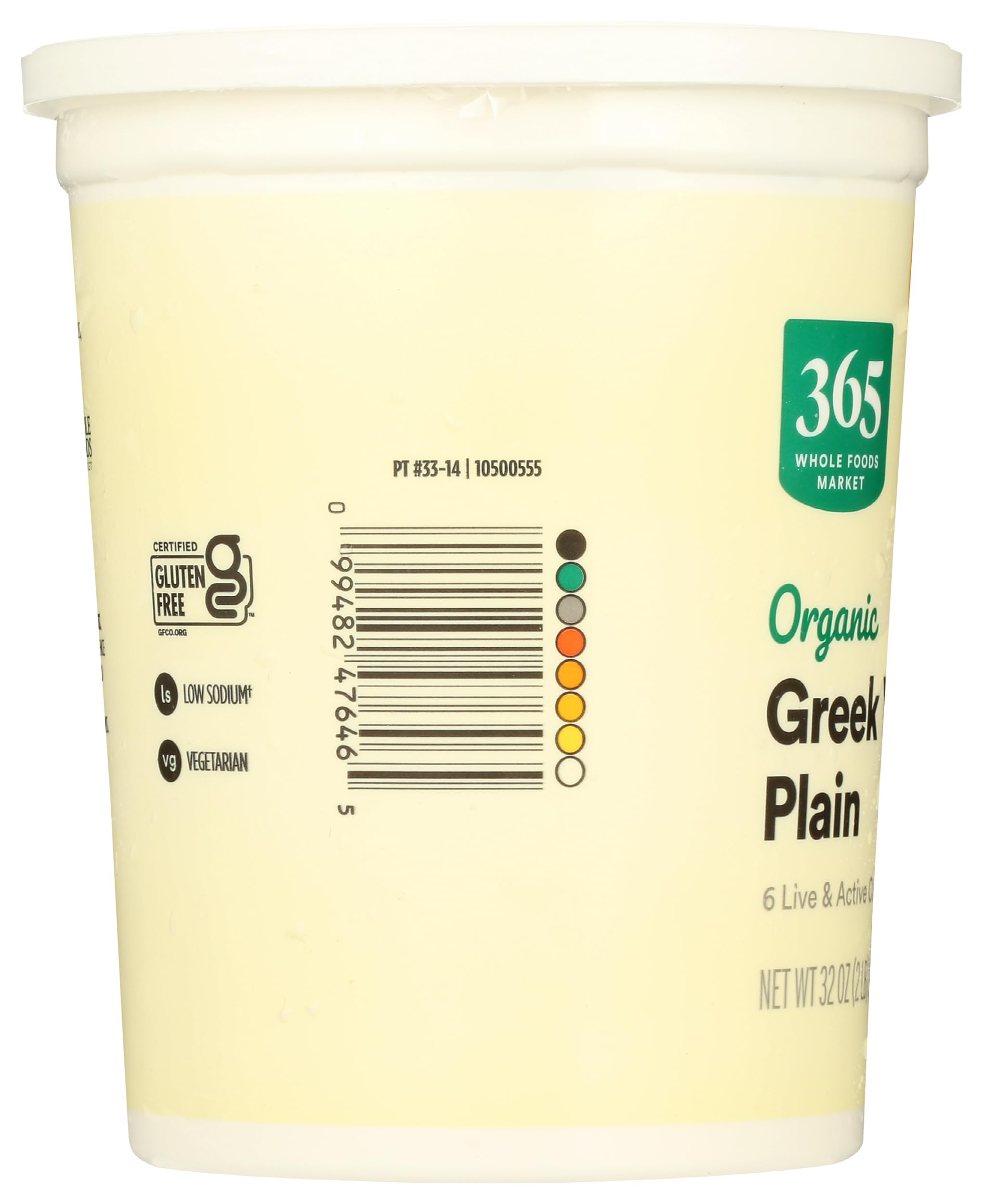 365 by Whole Foods Market, Yogurt Greek Plain Whole Milk Organic, 32 Ounce