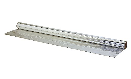 Hygloss Products Mylar Gift Wrap Roll - Great for Gift Bags, Baskets – 24 Inch x 8.3 Feet, Silver (61205)