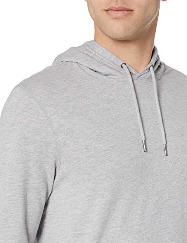 Amazon Essentials Men's Lightweight Jersey Pullover Hoodie, Medium Grey Heather, Medium