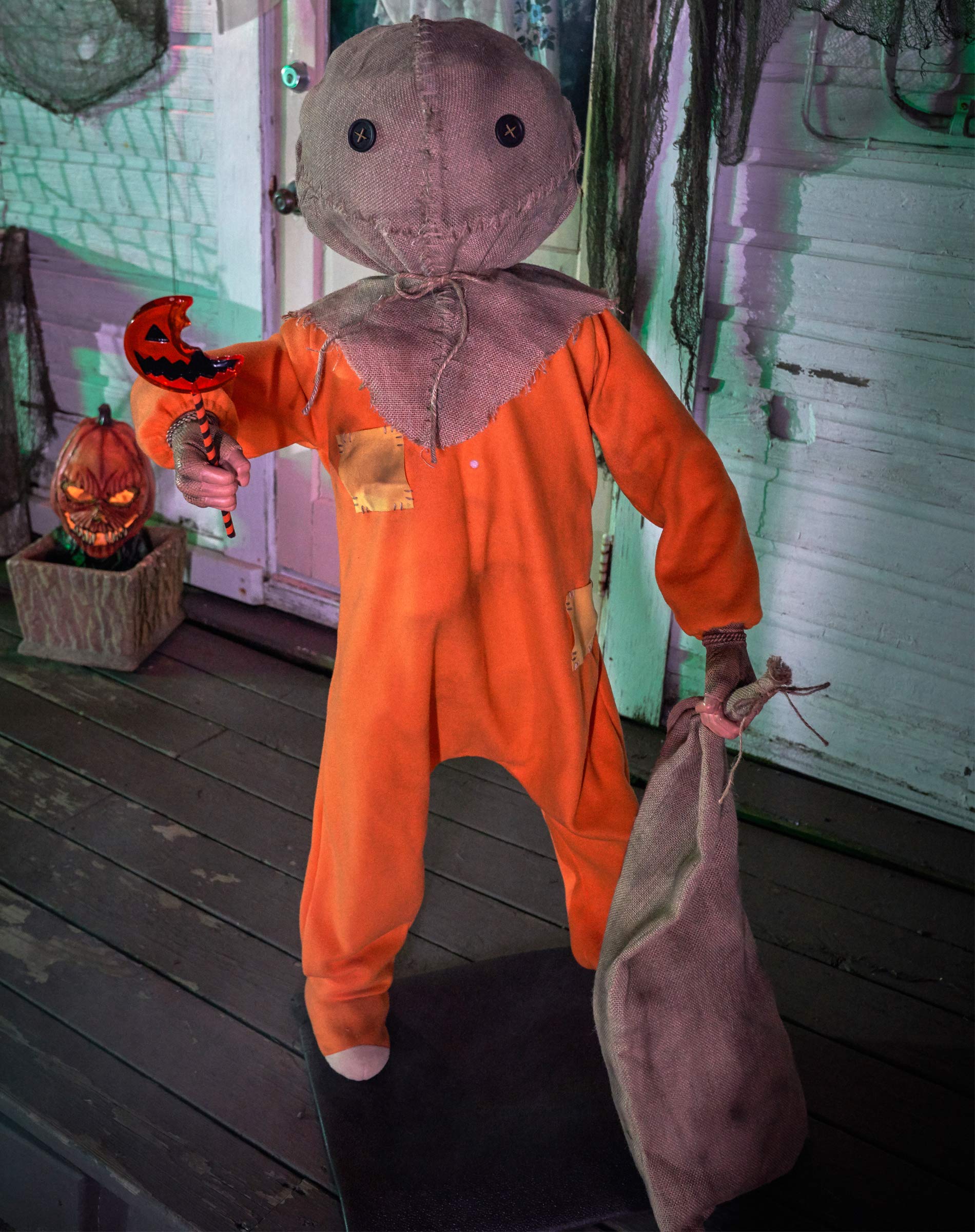 Spirit Halloween Trick r’ Treat Sam Animatronic | Officially Licensed | 4.3 Feet | Halloween Décor | Horror Décor | Moving Prop