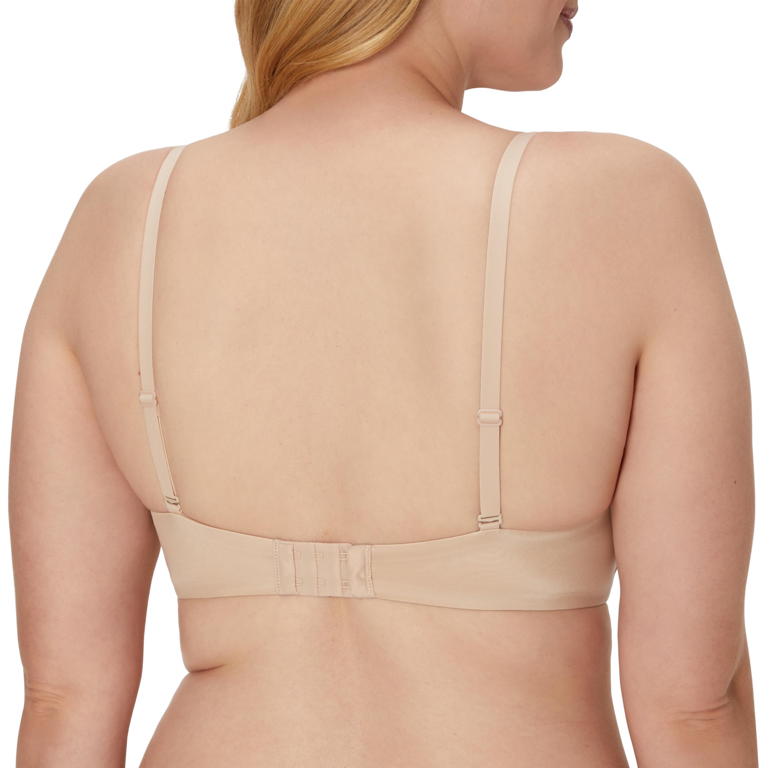 Maidenform DreamWire Underwire Bra, No-Poke Push-Up Bra, Moderate Coverage, Convertible T-Shirt Bra, Paris Nude, 34C