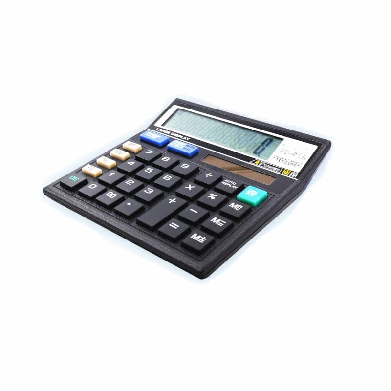 SDFGH 12 Digit Desk Calculator Large Buttons Financial Business Accounting Tool Black Color Big Size