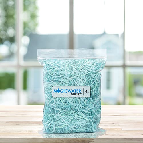 MagicWater Supply Crinkle Cut Paper Shred Filler (4 oz) for Gift Wrapping & Basket Filling - Diamond Pastel Blue
