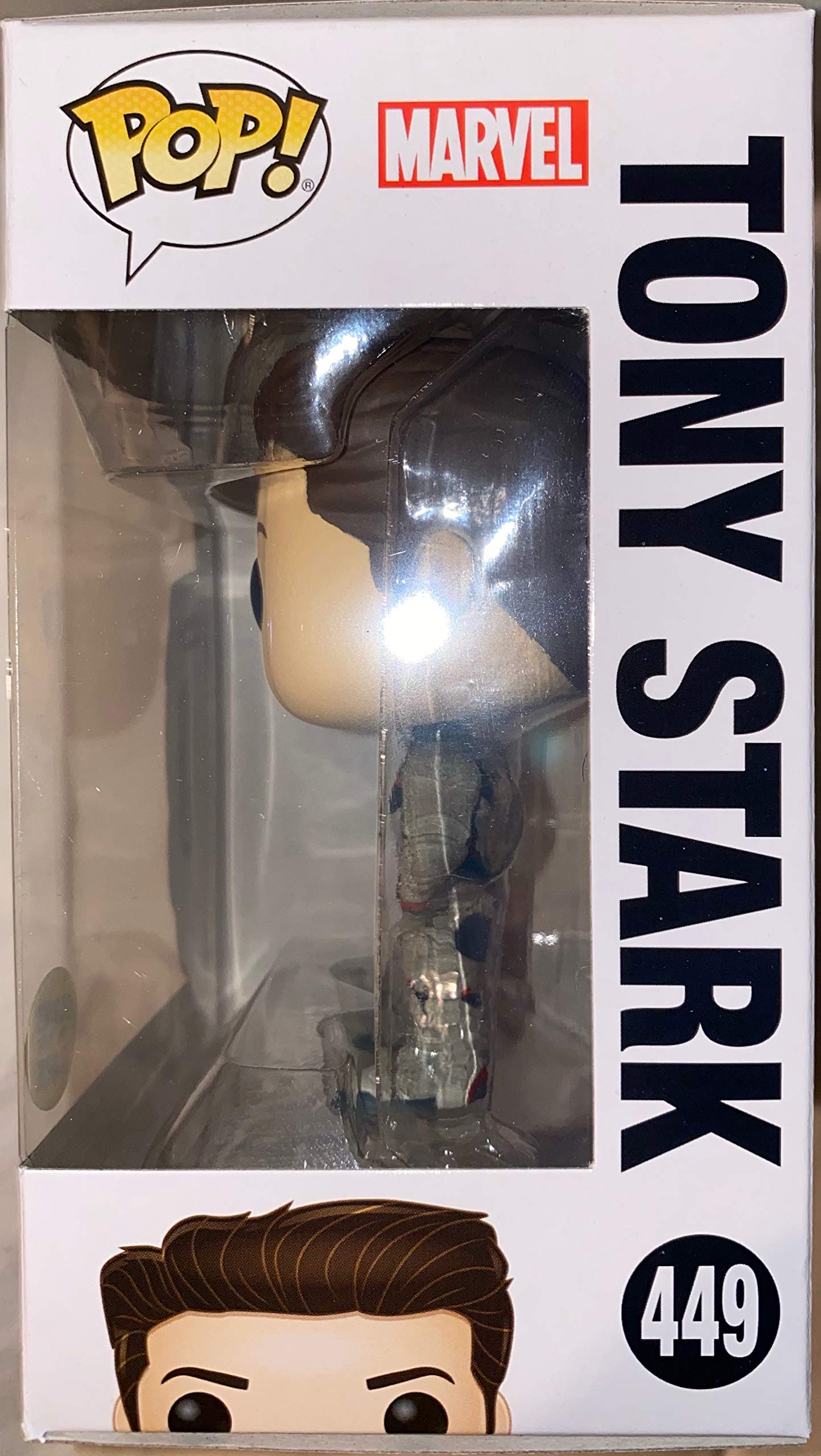 Funko Pop Avengers Endgame Tony Stark Iron Man Glow in the Dark Action Figure Red and Gold