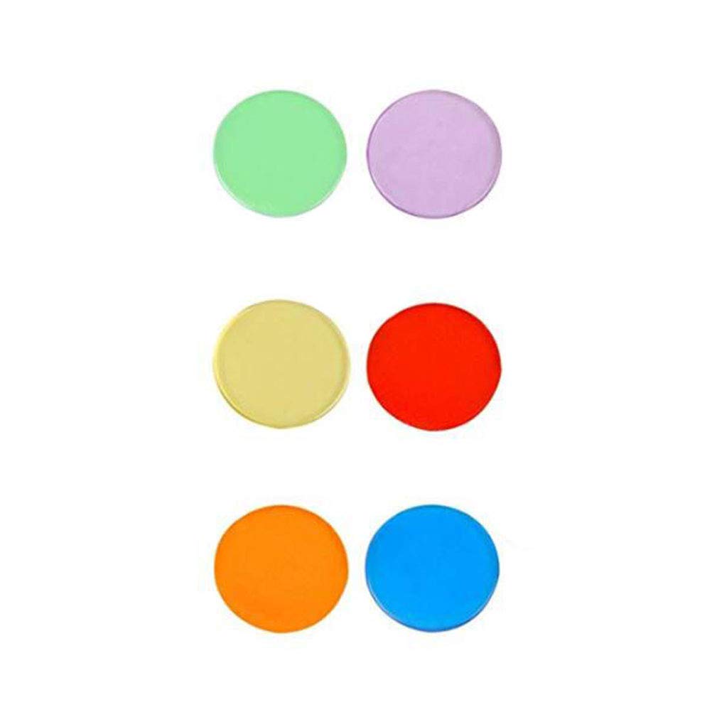 Toyvian Colorful Transparent Counters Bingo Counting Bingo Chips Plastic Markers Bingo Game Cards for Kids 120 Pieces