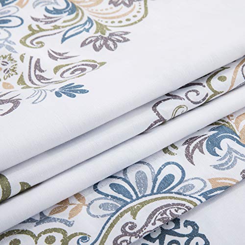 JUCFHY Queen Size Hotel Collections Super Soft Egyptian Cotton 3 Piece Modern Bedding Medallion Damask Duvet Cover Set-1000-Thread-Count Bedding Set 1 Duvet Cover and 2 Pillow Shams