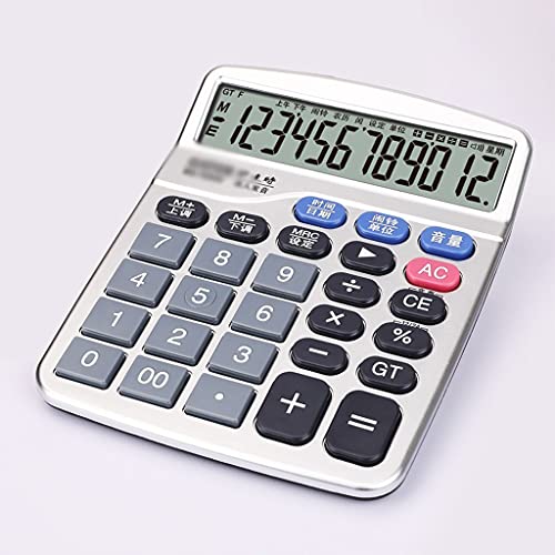 Voice Scientific Calculator,12-Digit Large Keys with Electronic Piano Playing Function Calculator,Suitable Financial Accounting Calculators