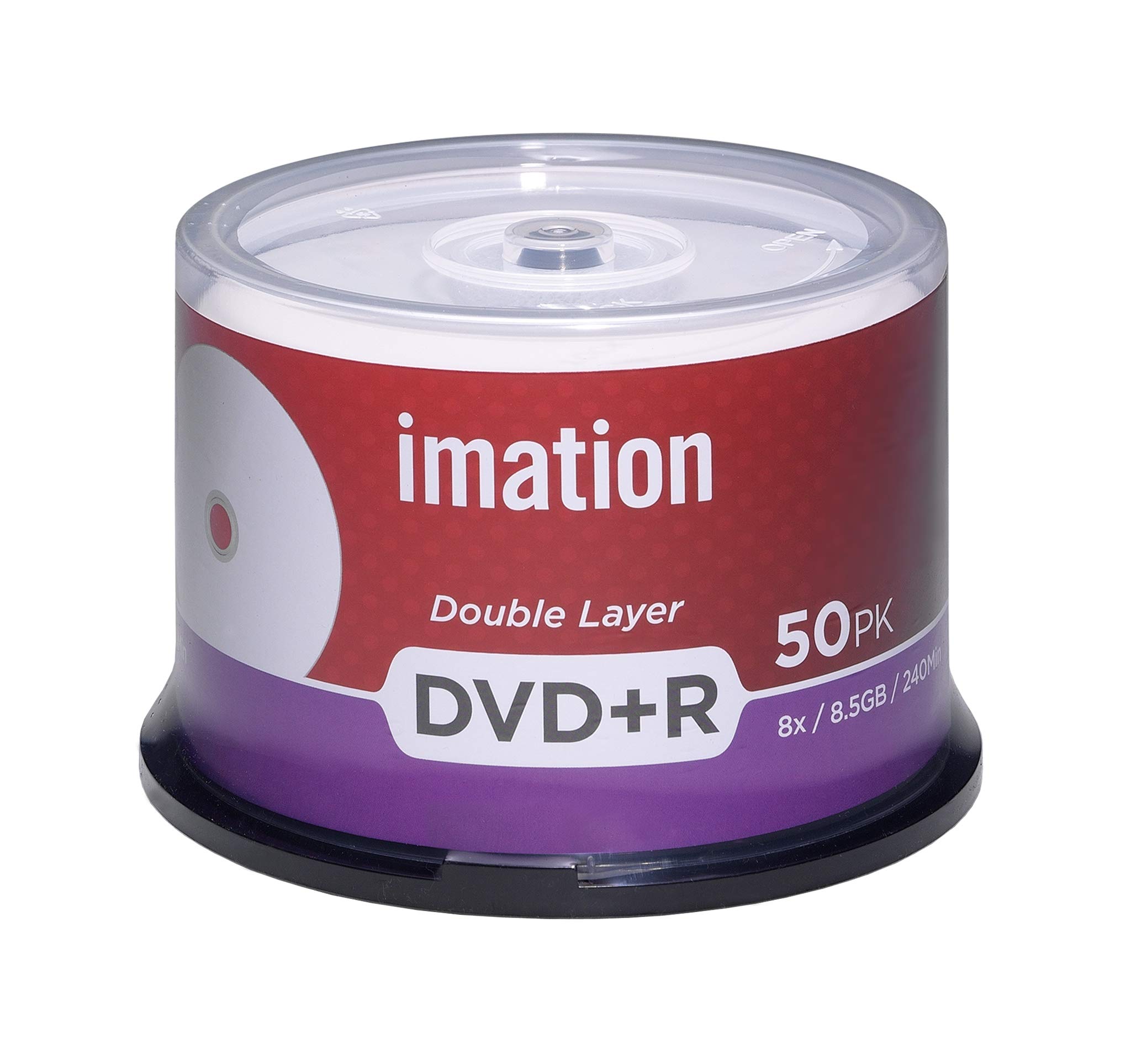 50 Pack Imation DVD+R DL Dual Layer 8X 8.5GB DVD Plus R Double Layer White Inkjet Hub Printable Blank Media Data Movie Game Recordable Disc