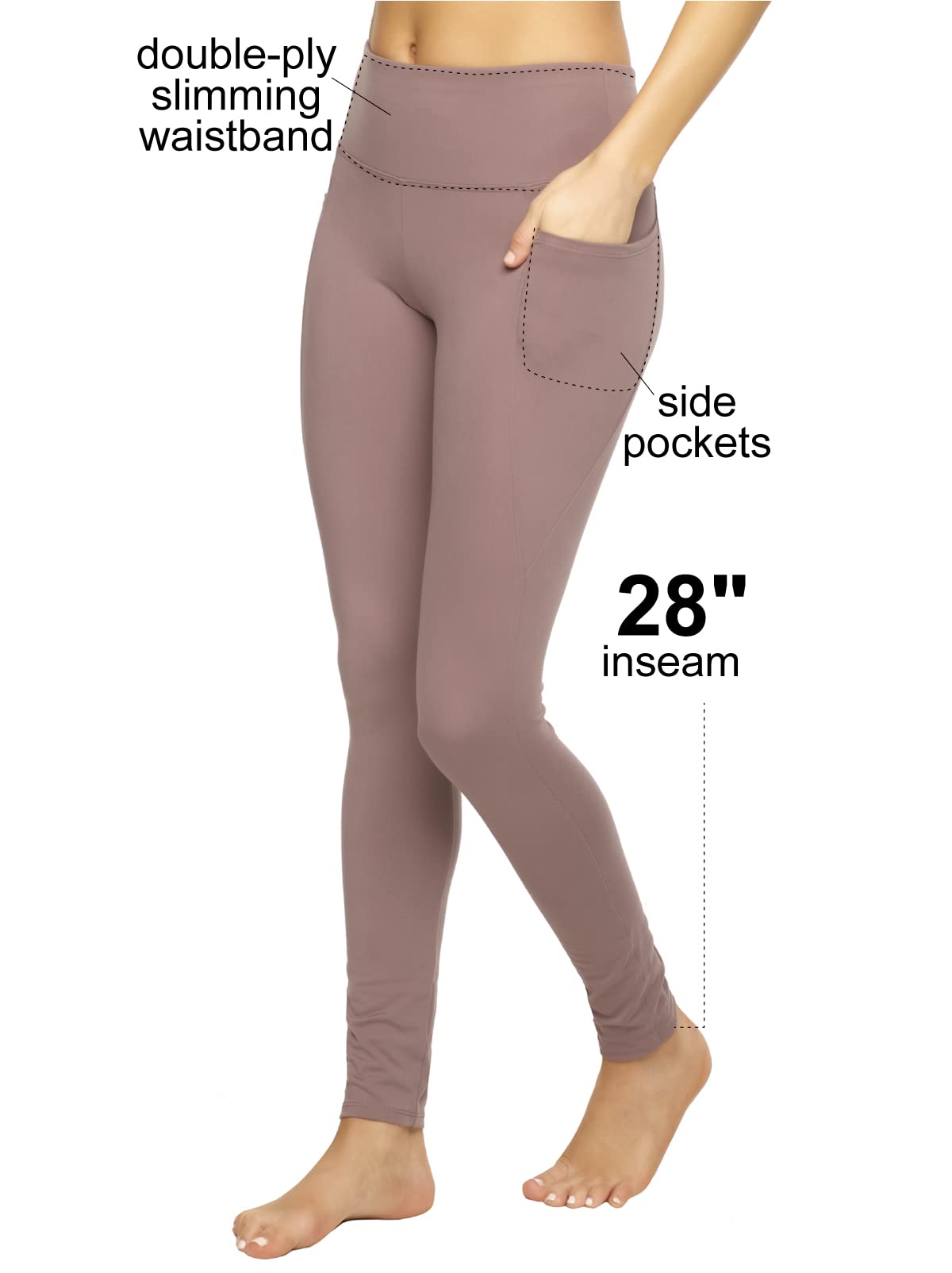 Felina | Athletic Pocket Legging | Yoga Pants | Lounge Black