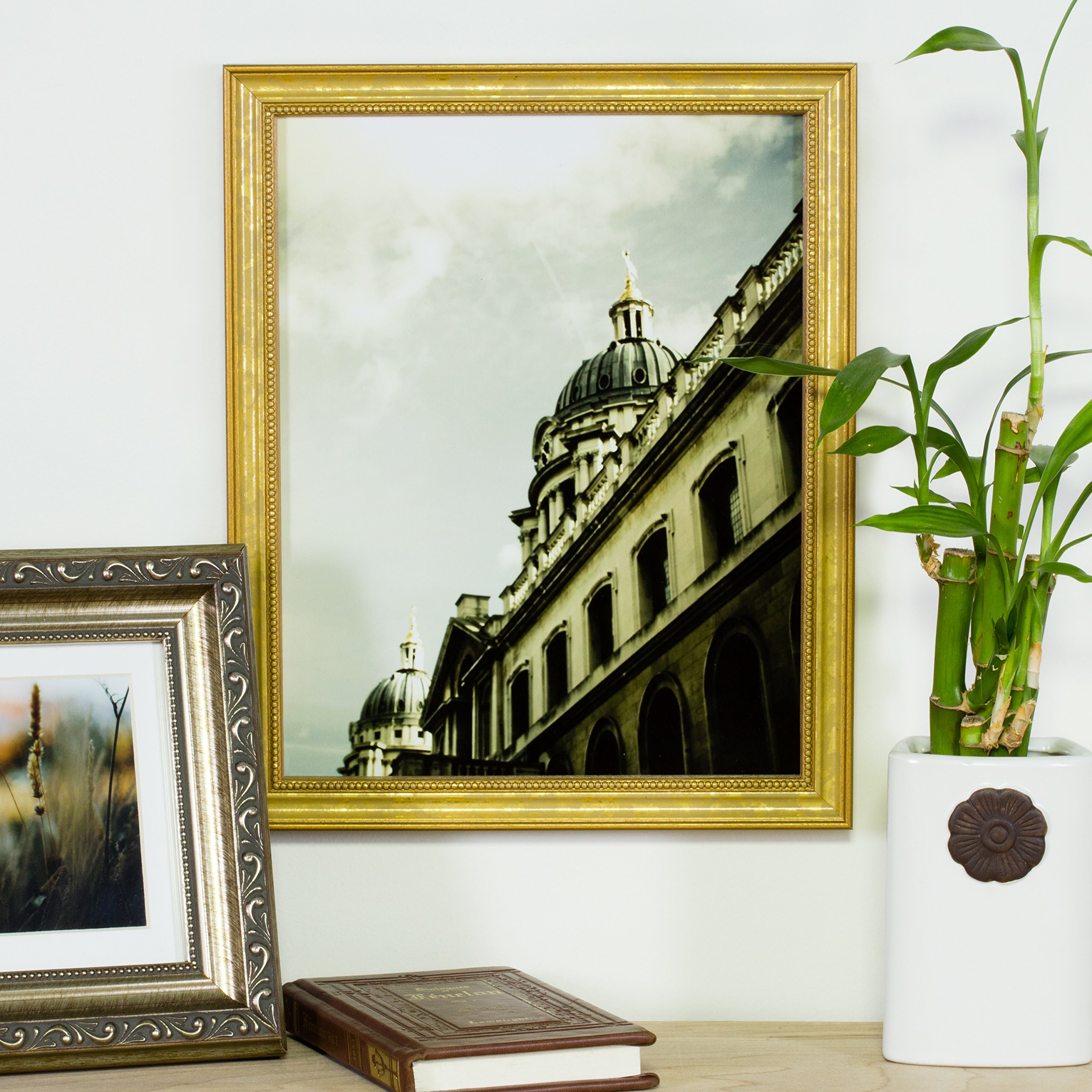 Craig Frames 314GD 16 x 20 Inch Ornate Gold Picture Frame Matted to Display a 11 x 14 Inch Photo