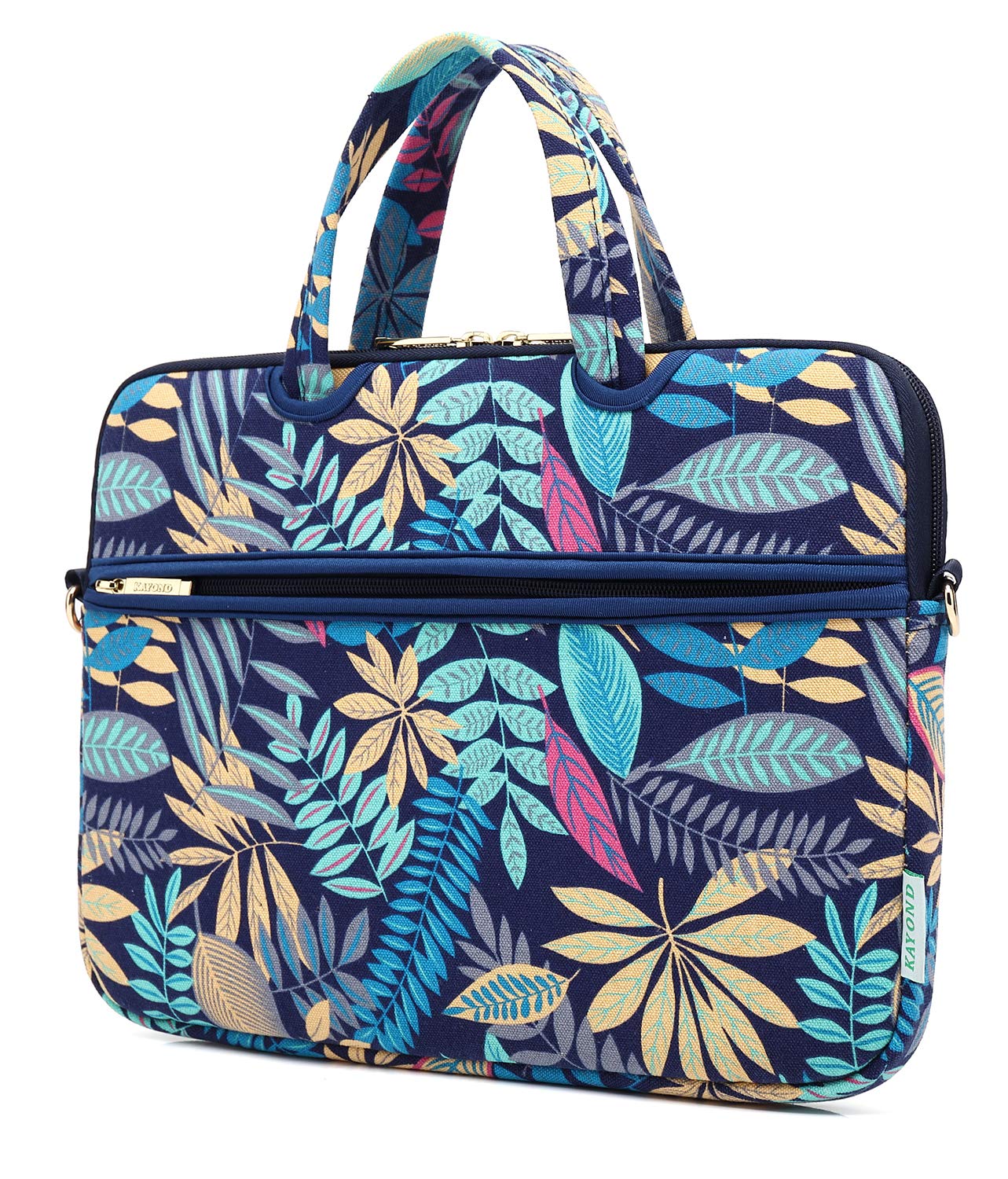 kayond Forest Series Bule Patten Waterproof Laptop Shoulder Messenger Bag Case Sleeve for 12 Inch 13.3 Inch Laptop