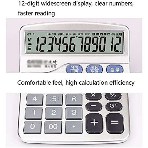 Voice Scientific Calculator,12-Digit Large Keys with Electronic Piano Playing Function Calculator,Suitable Financial Accounting Calculators