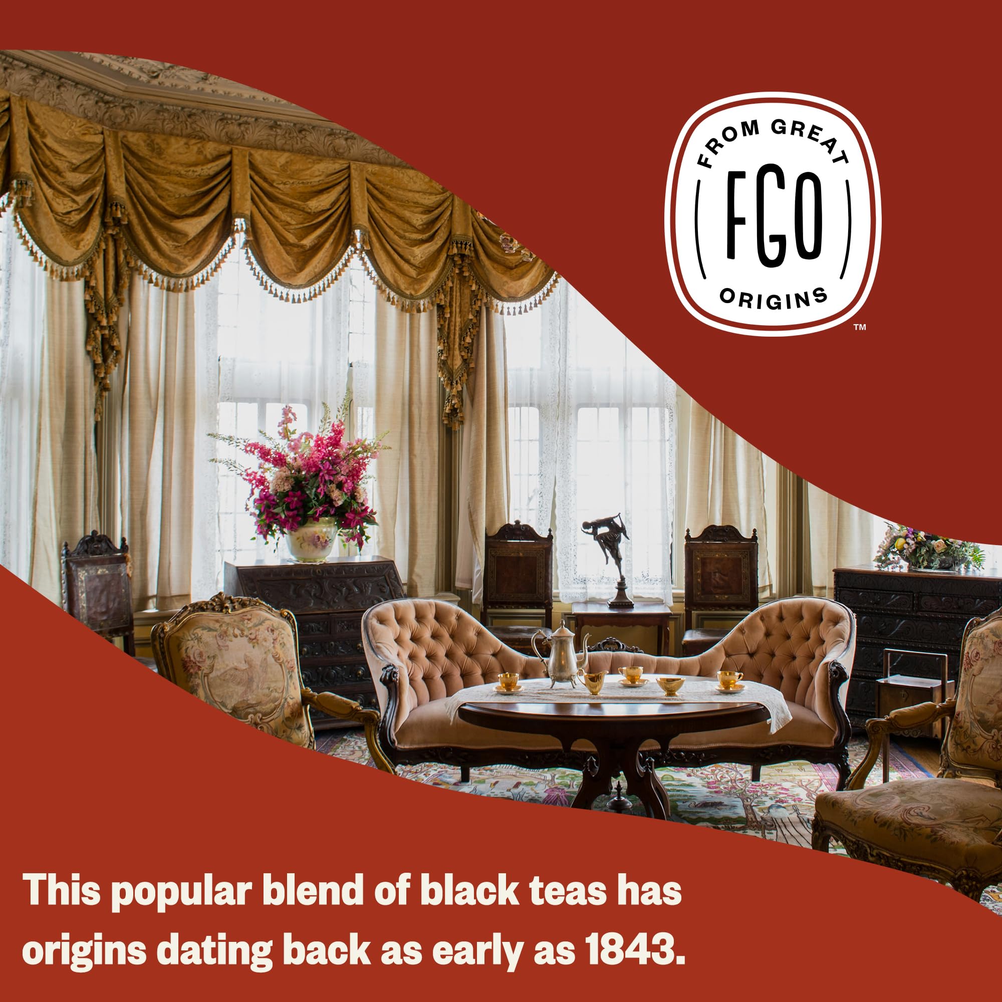 FGO Organic English Breakfast Black Tea, Loose Leaf, 16 Ounce Bulk Resealable Bag, Packaging May Vary (Pack of 1)