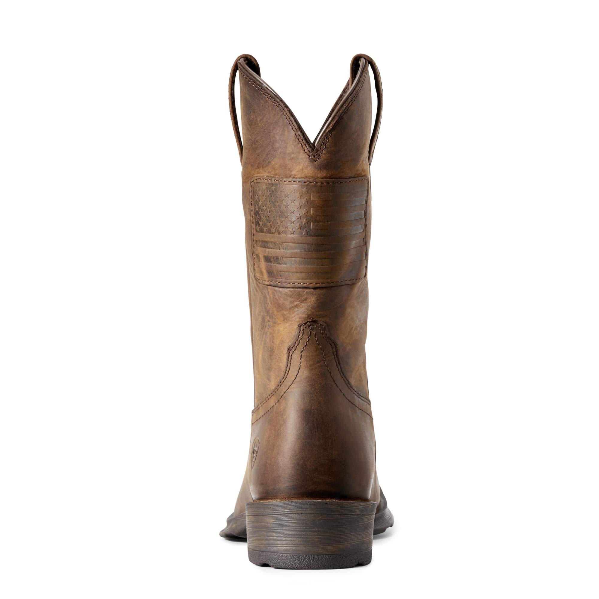 ARIAT BMVY9 Mens Rambler Patriot Western Boot Distressed Brown 11