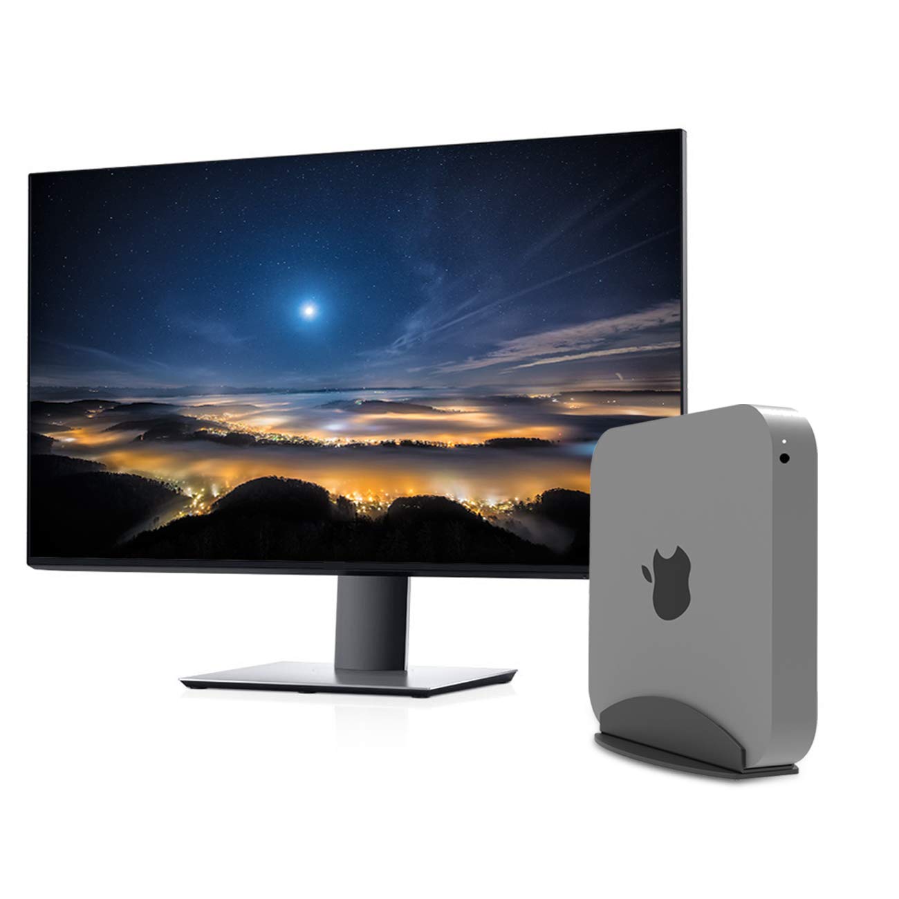 Bylitco Desktop Stand for Mac Mini 2010-2023,M1/M2,Vertical Holder,Perfect for Desk Organization and Heat Dissipation，Soft Cushioned Protection, Space-Saving Design- Black