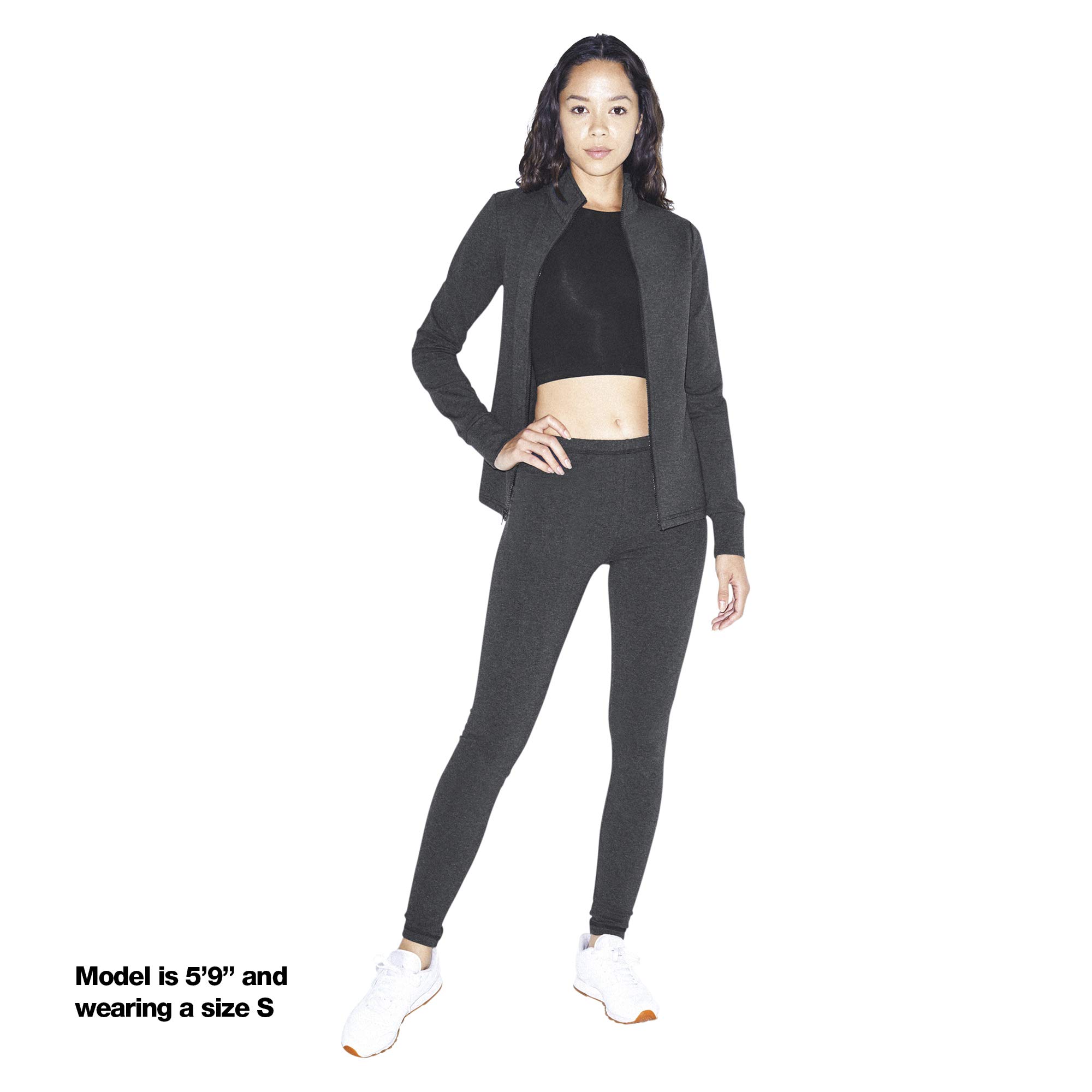 American Apparel Women's Stretch Terry Legging, Charcoal, Small